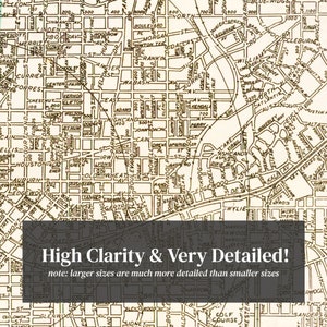 Atlanta Map 1931 - Old Map of Atlanta Georgia Art Vintage Print Framed ...