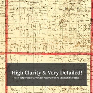 Calhoun County Michigan Map 1858 Old Map of Calhoun County Michigan Art ...