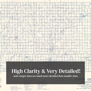 Custer County Map 1936, Vintage Custer County Map, Old Custer County ...