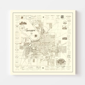 Montgomery Map 1899, Vintage Montgomery Map, Old Montgomery Alabama Art ...