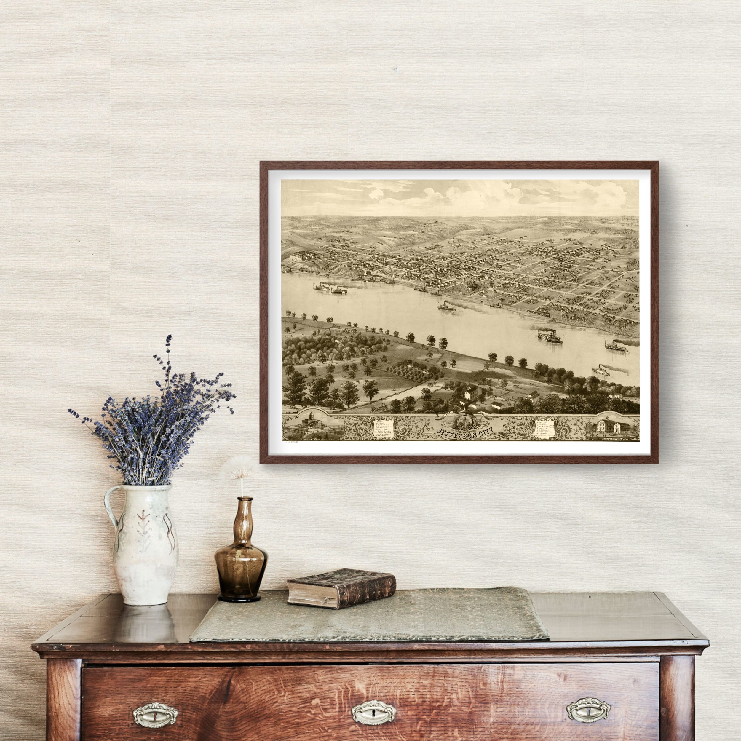 Jefferson City Map 1869 Old Map of Jefferson City Missouri - Etsy