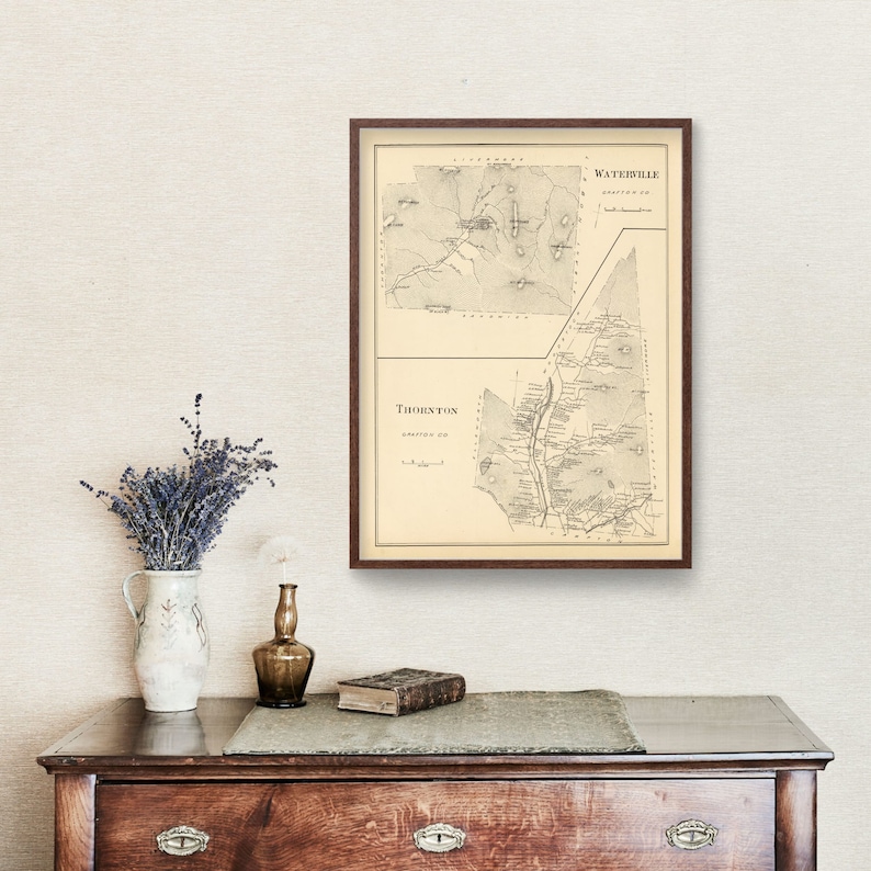 Thornton Map 1892 Old Map of Thornton New Hampshire Art - Etsy