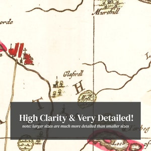 Angus Map 1665, Vintage Angus Map, Old Angus Art, Wall Art Gift for ...