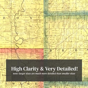 Delaware County Ohio Map 1849 Old Map of Delaware County Ohio Art ...