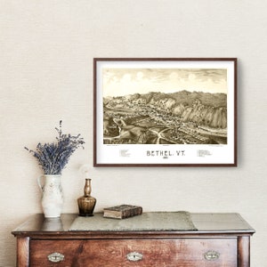 Bethel Map 1886 Old Map of Bethel Vermont Art Vintage Print - Etsy