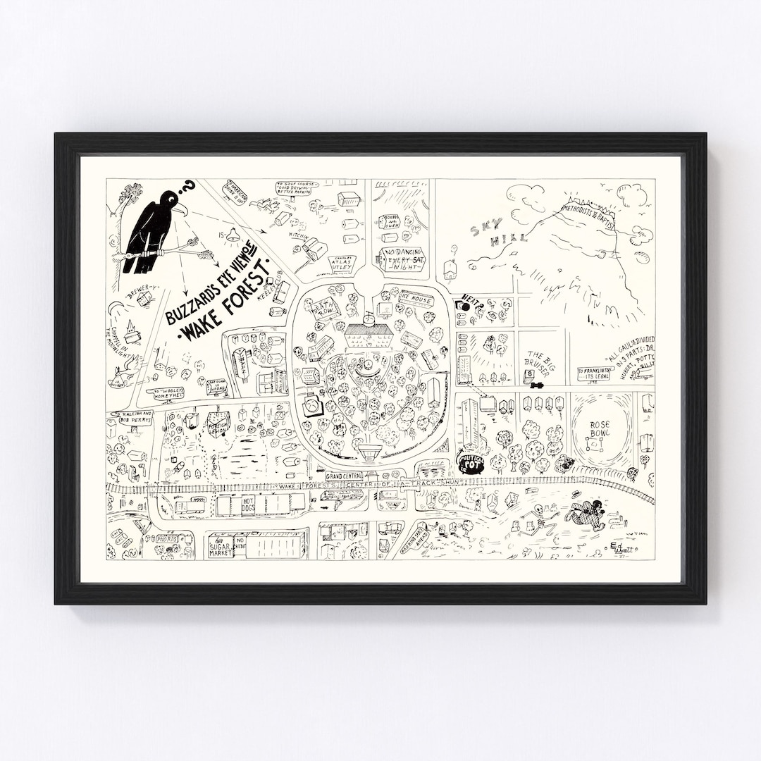 Wake Forest University 1937 - Vintage Wake Forest University Art Print ...