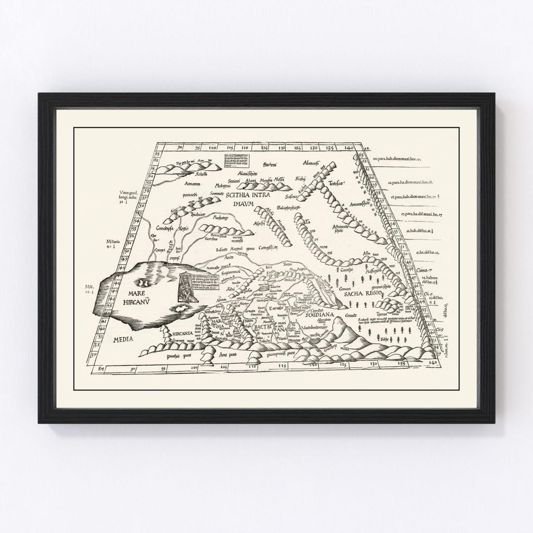 The Silk Road Map 1522 Old Map of the Silk Road Art Vintage Print ...