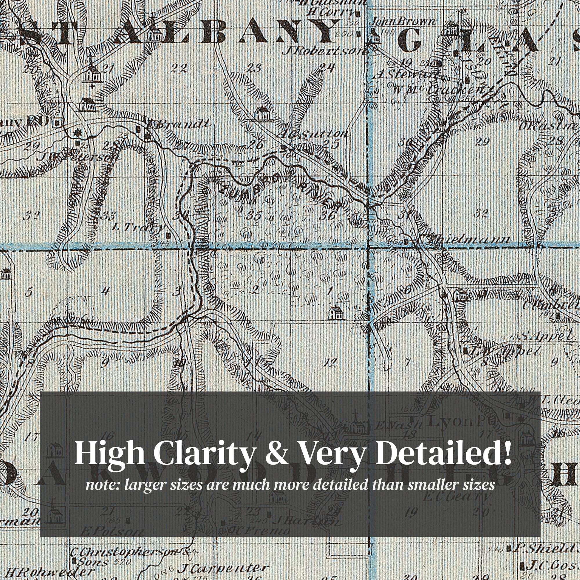 Wabasha County MN Map 1874 Old Map of Wabasha Minnesota Art - Etsy