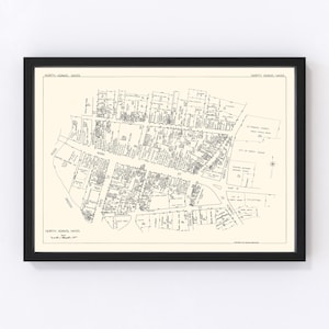 North Adams Map 1929 Old Map of North Adams Business Section ...