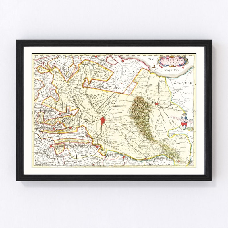 Utrecht Map 1665 Old Map of Utrecht Netherlands Art Vintage - Etsy