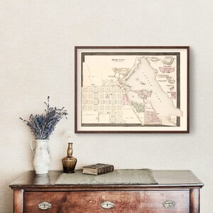 Rome City Map 1893, Vintage Rome City Map, Old Rome City Indiana Art ...