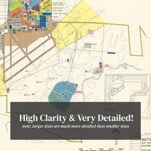 Mather Air Force Base Map 1952 Old Map of Mather Air Force - Etsy