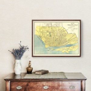 Mobile Map 1907 Old Map of Mobile Alabama Art Vintage Print Framed ...
