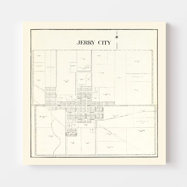 Perrysburg Map 1912 - Old Map of Perrysburg Ohio Art Vintage Print ...