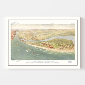 Isle of Palms Map 1910 Old Map of Isle of Palms South Carolina Art ...