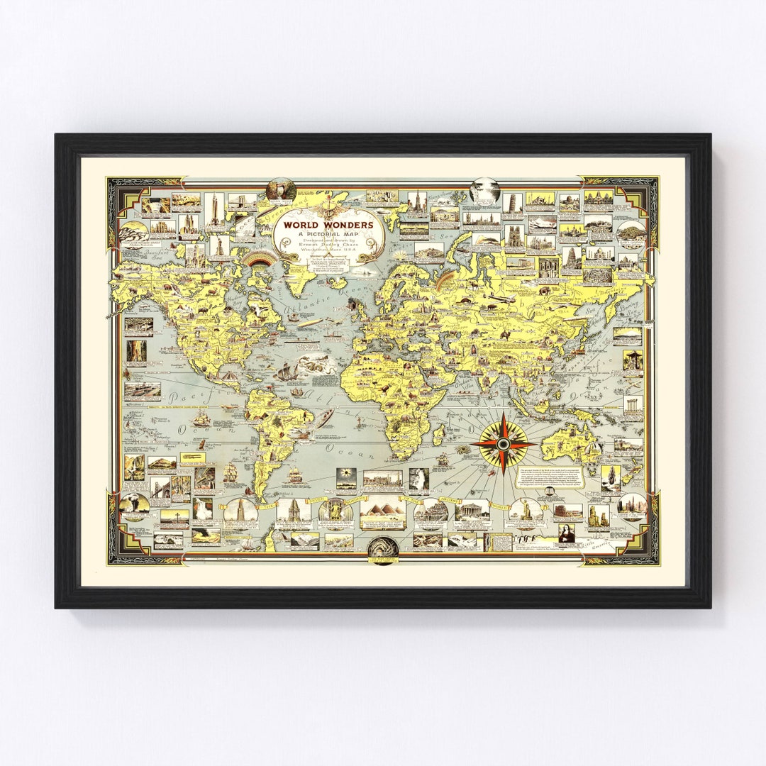 World Map 1939, Vintage World Map, Old World Art, Wall Art Gift for ...