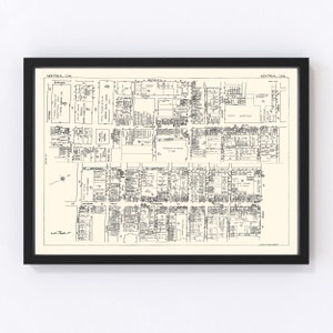 Montreal Map 1929 Old Map of Montreal Canada Art Vintage Print Framed ...