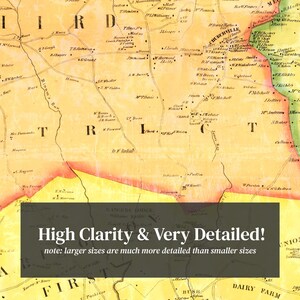 Harford County Map 1861, Vintage Harford County Map, Old Harford County ...