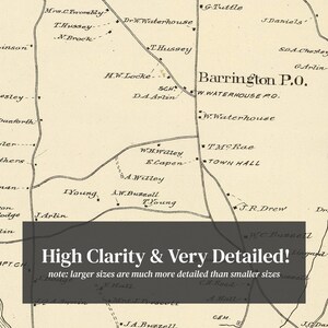 Barrington Map 1892 Old Map of Barrington New Hampshire Art Vintage ...