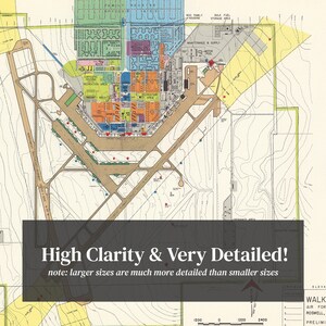 Walker Air Force Base Map 1951 Old Map of Walker Air Force Base Art ...