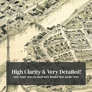 Derby Map 1898 Old Map of Derby Connecticut Art Vintage Print Framed ...