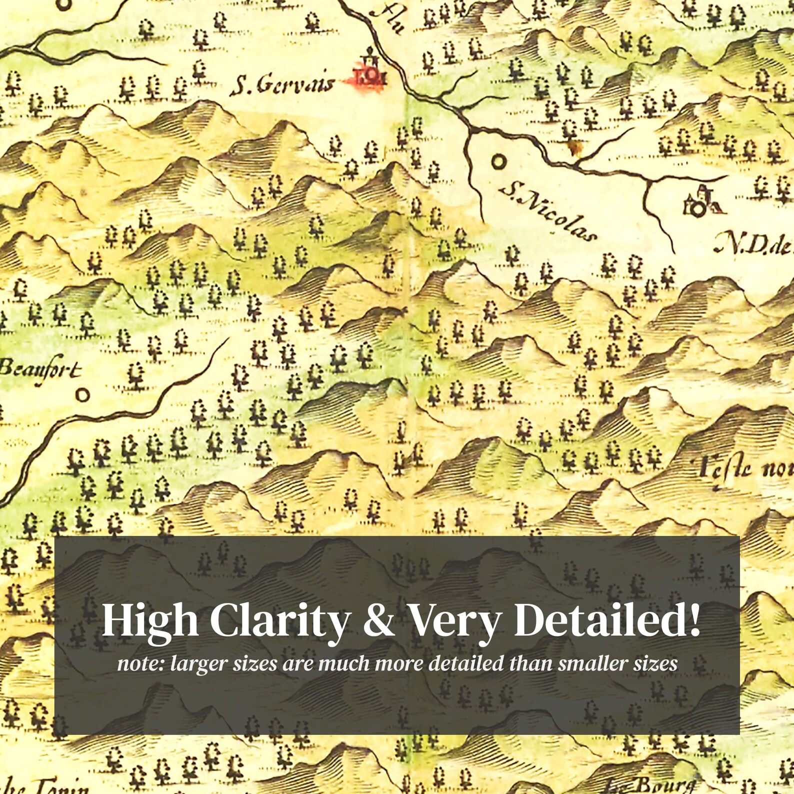 The Savoy Region Map 1665 Old Map of the Savoy Region Italy - Etsy