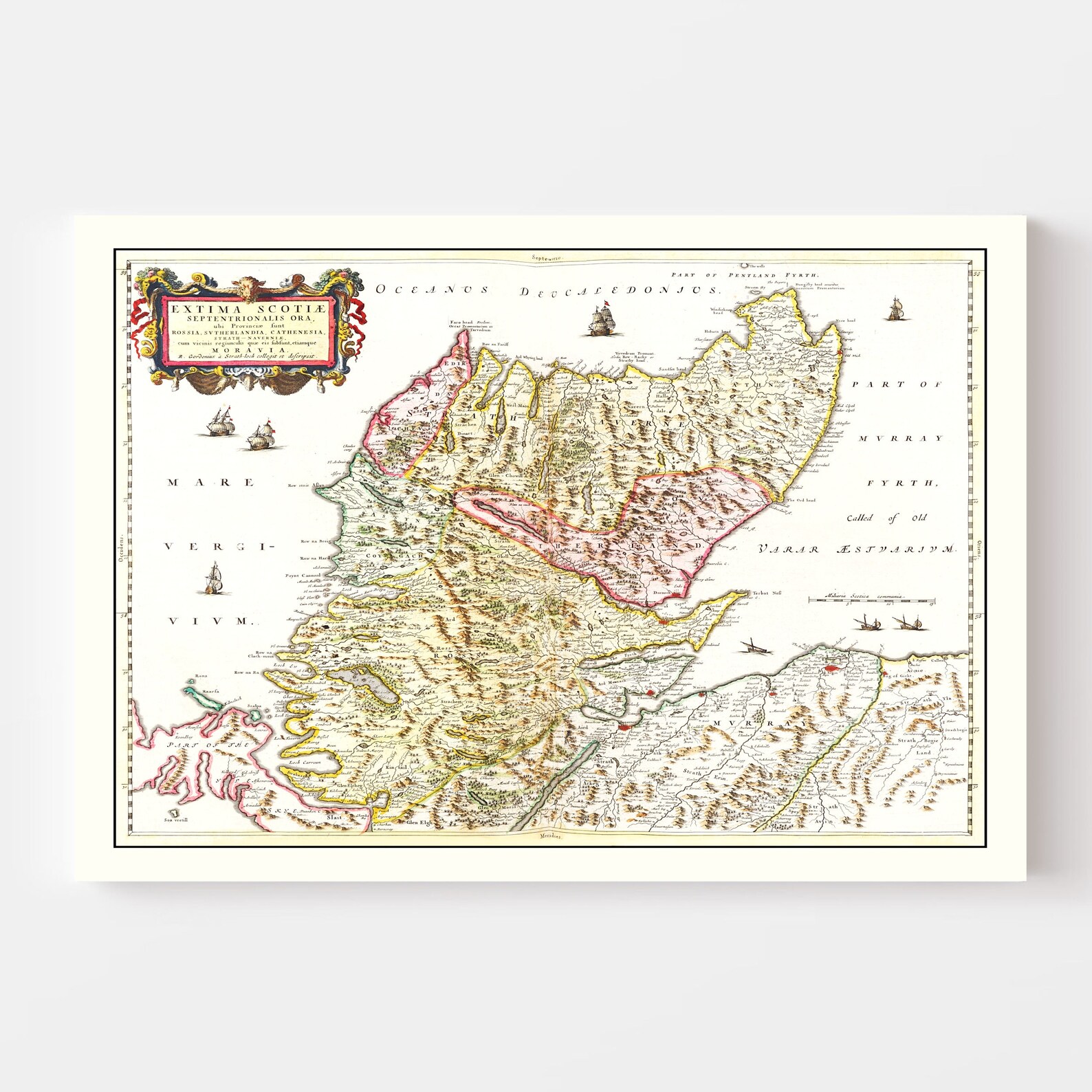 The Scottish Highlands Map 1665 Old Map of the Scottish - Etsy