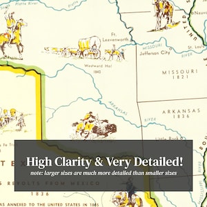 United States Map 1958 Old Map of United States Art Print Framed Wall ...