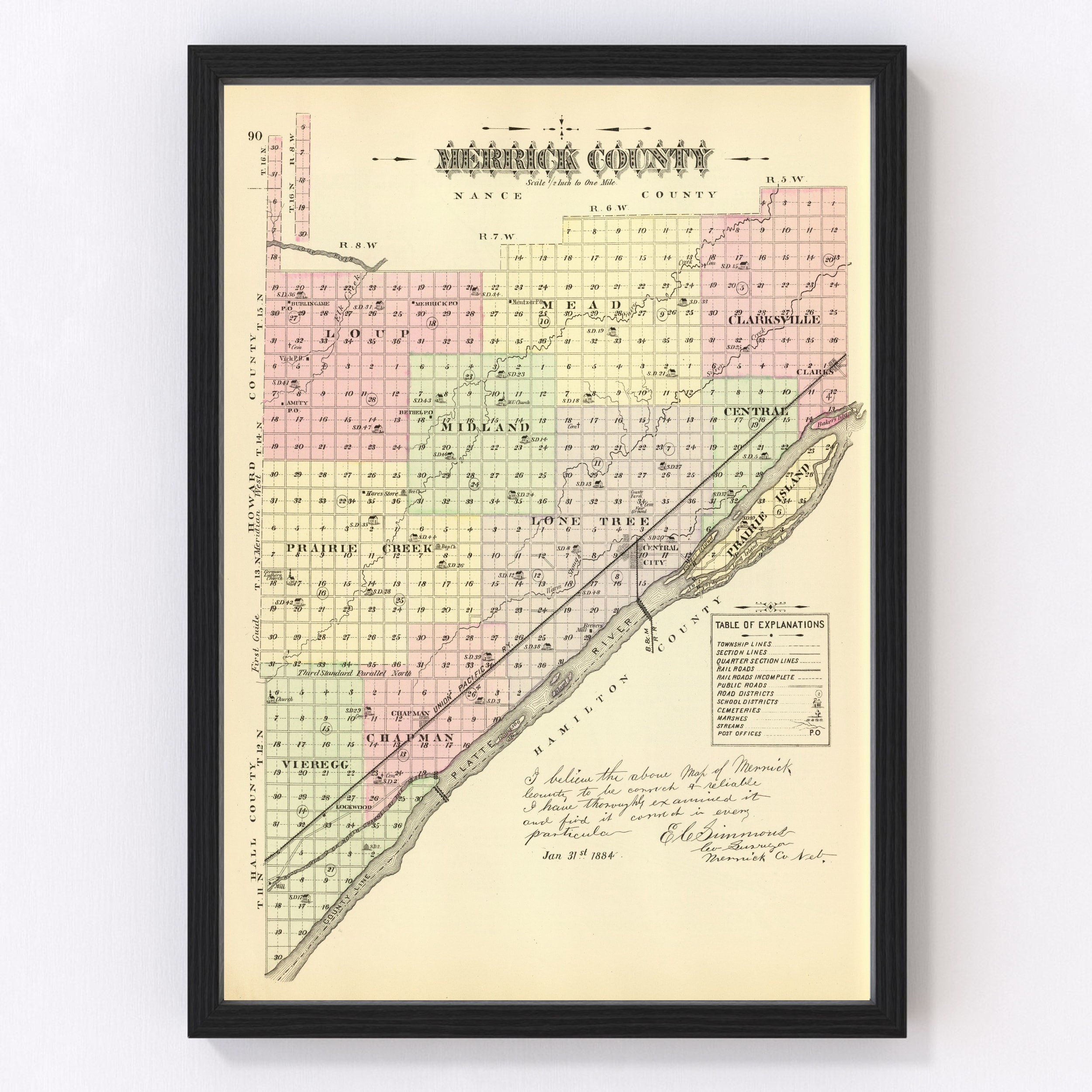 City Map Of Central City Ne