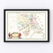 Nanking Map 1665 Old Map of Nanking China Art Vintage Print Framed Wall ...