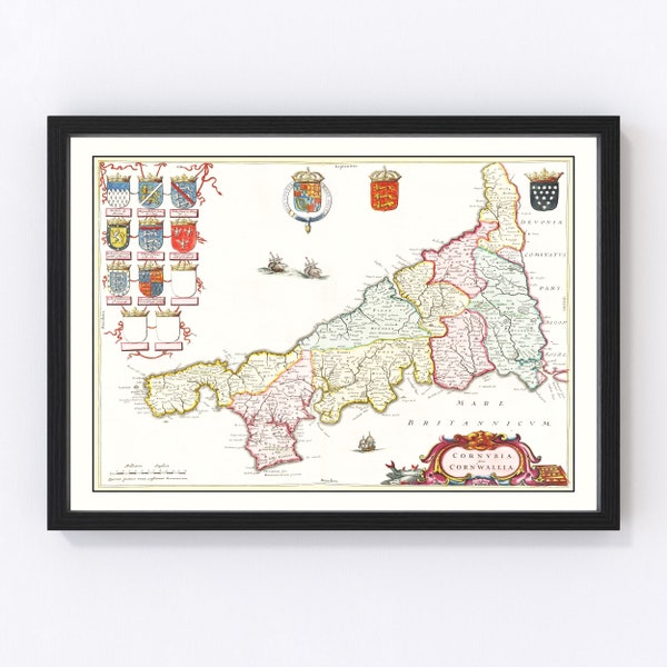 Maps Map of Cornwall - Etsy