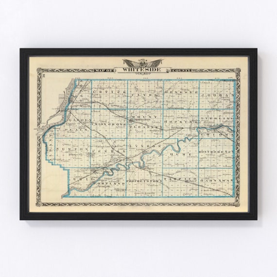 Whiteside County IL Map 1876 Old Map of Morrison Illinois - Etsy