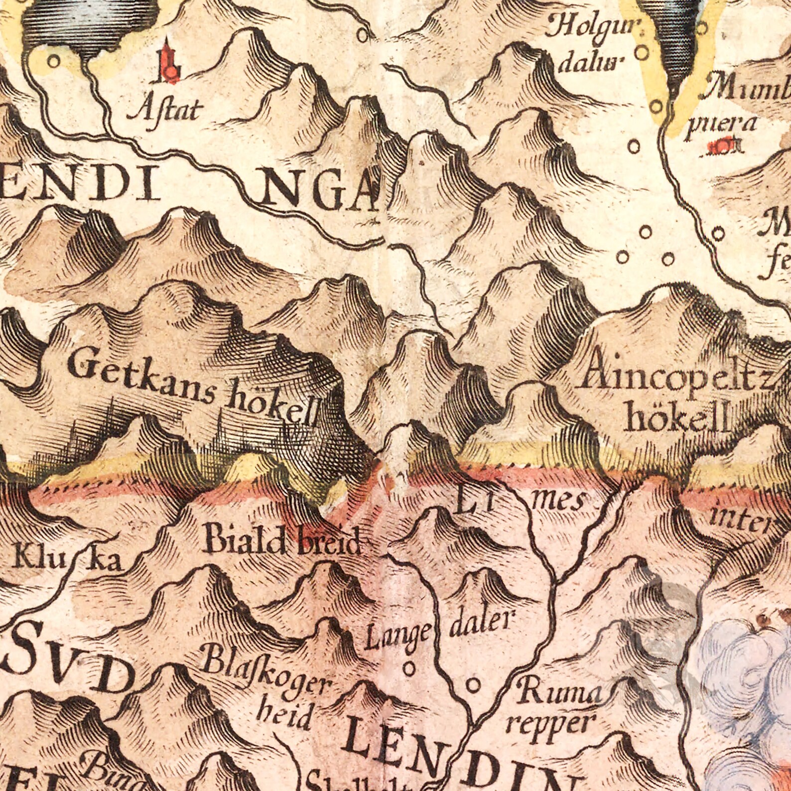 Iceland Map Art Vintage Print From 1623 Old Iceland Art - Etsy