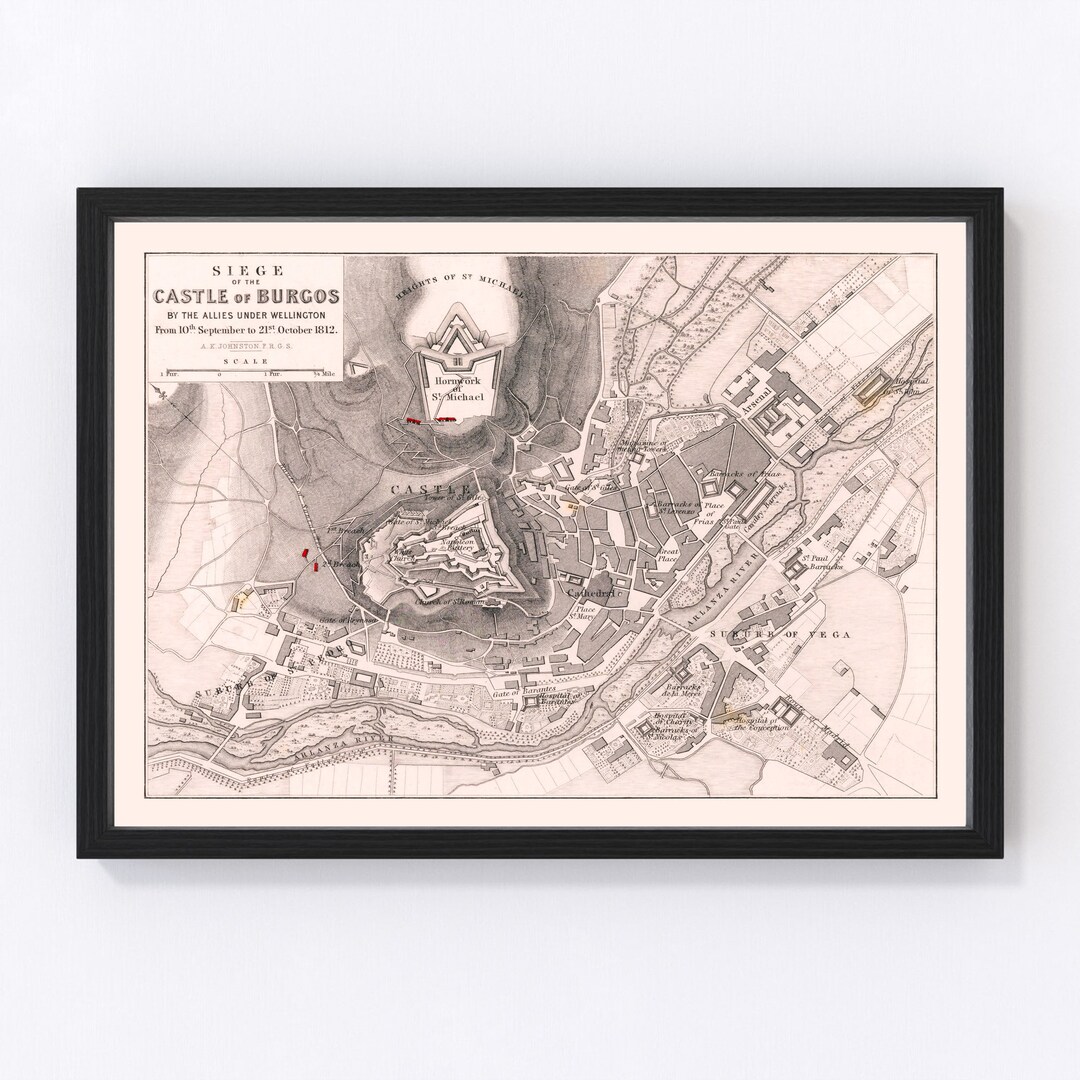 Spain Map 1812, Vintage Spain Map, Old Spain Art, Wall Art Gift for ...