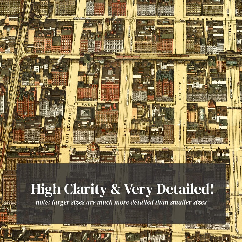 Chicago Map 1898 Old Map of Chicago Illinois Art Vintage - Etsy