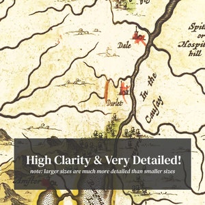 Caithness Map 1665, Vintage Caithness Map, Old Caithness Art, Wall Art ...