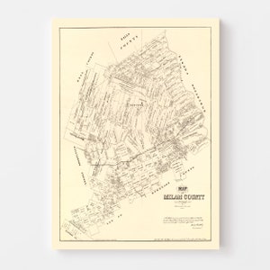 Milam County Texas Map 1879 - Old Map of Milam County Texas Art Vintage ...