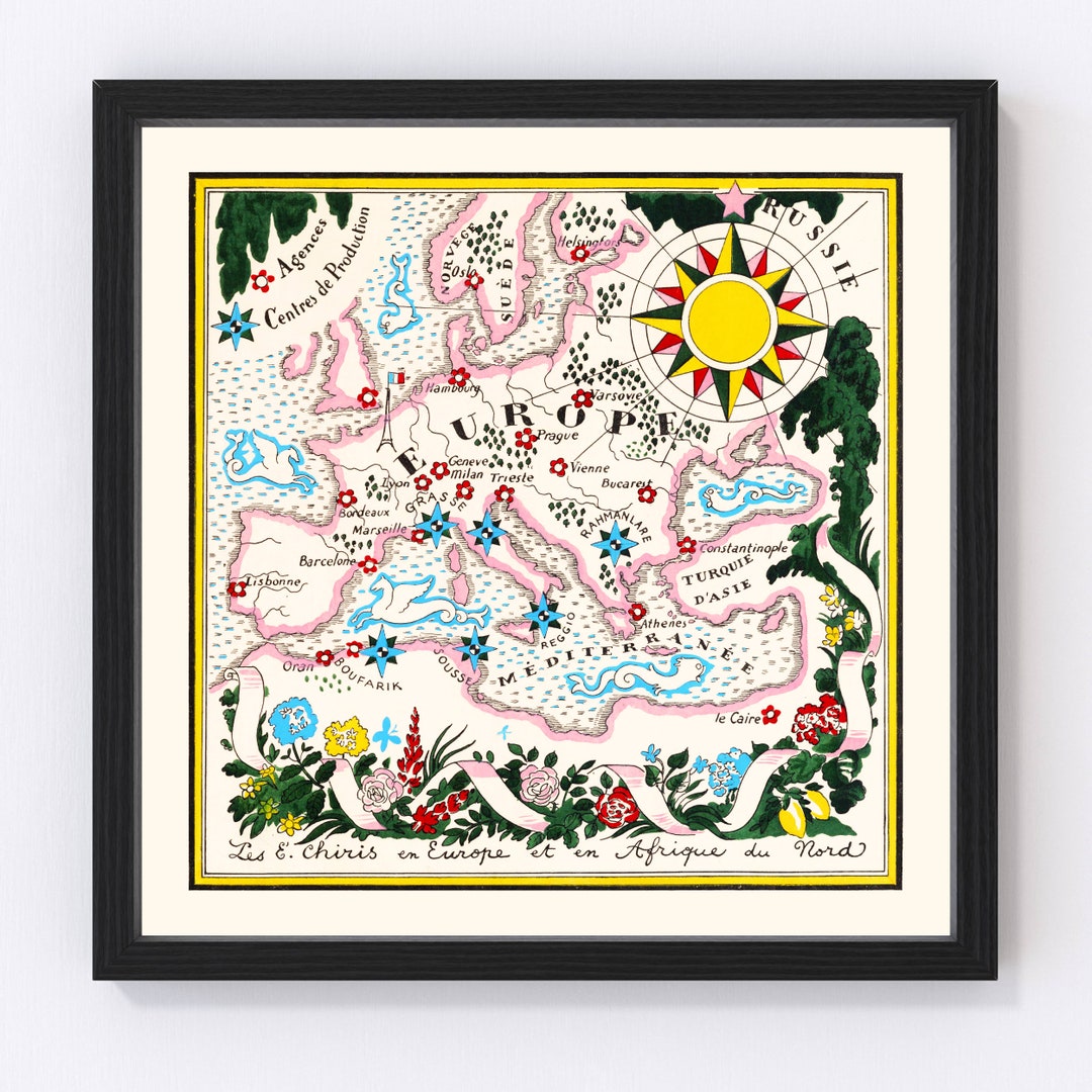 Europe Map 1931, Vintage Europe Map, Old Europe Art, Wall Art Gift for ...