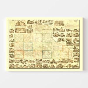 Jackson County Iowa Map 1867 Old Map of Jackson County Iowa - Etsy