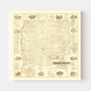 Greene County Illinois Map 1861 Old Map of Greene County - Etsy