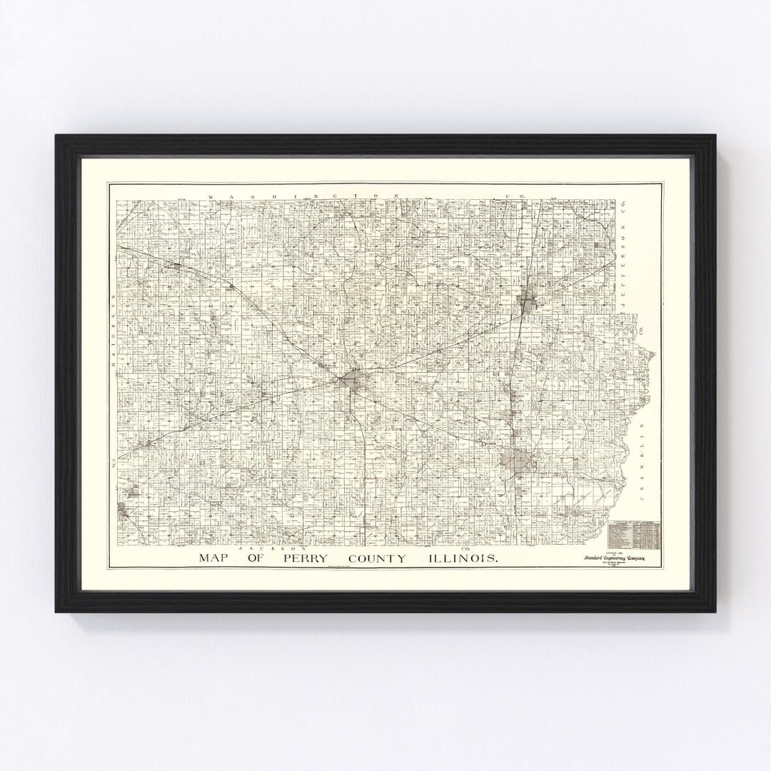 Perry County Map 1908, Vintage Perry County Map, Old Perry County ...