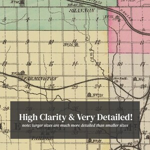 Atchison County KS Map 1887 Old Map of Atchison Kansas Art Vintage ...