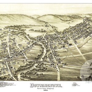 Vintage Downingtown Map 1893 Old Map of Downingtown | Etsy