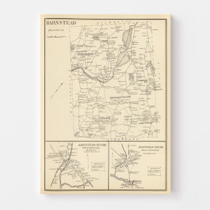 Barnstead Map 1892 - Old Map of Barnstead New Hampshire Art Vintage ...