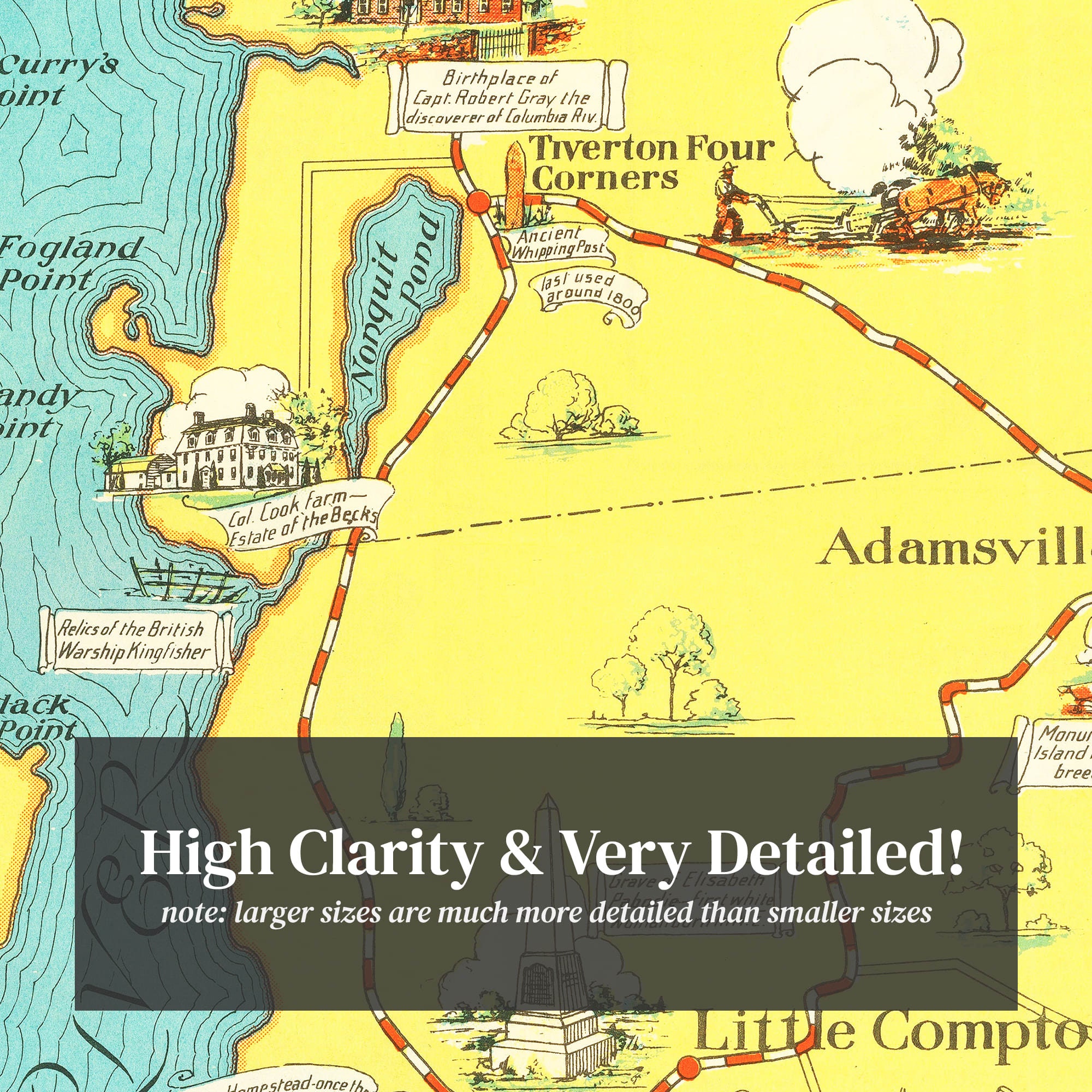 Mount Hope Bridge Map 1933 Old Map of Mount Hope Bridge - Etsy
