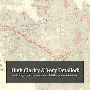 Queens Map 1937 Old Map of Queens New York Art Vintage Print Framed ...