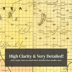 Kalkaska County Michigan Map 1898 Old Map of Kalkaska County Michigan ...