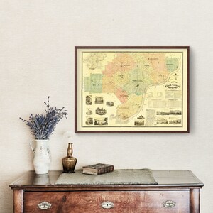 Clark County Indiana Map 1875 Old Map of Clark County Indiana Art ...