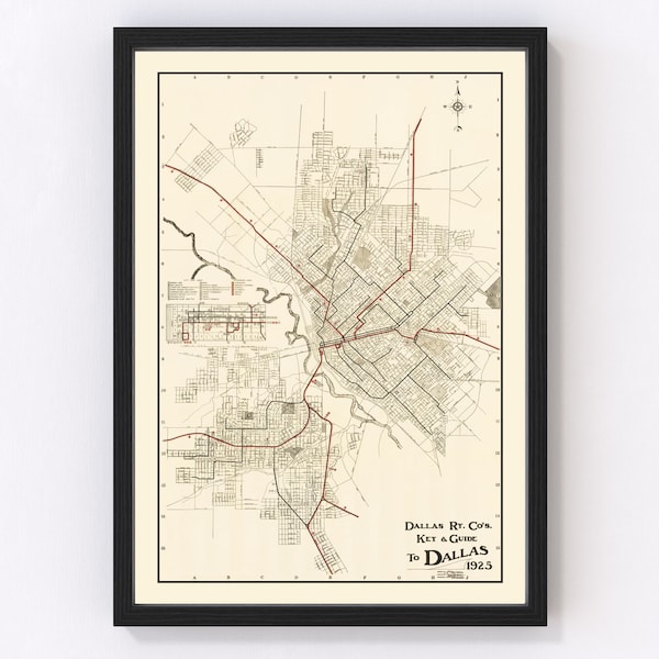 Dallas Map - Etsy