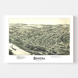 Donora Map 1901 - Old Map of Donora Pennsylvania Art Vintage Print ...